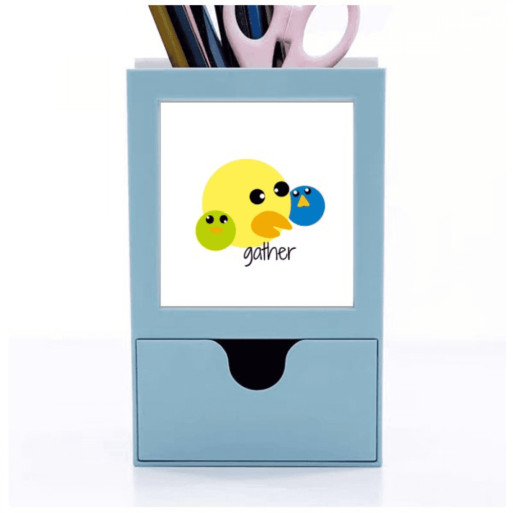 Three Bird Gather Art Deco Fashion Desk Supplies Organizer Pen Holder ...