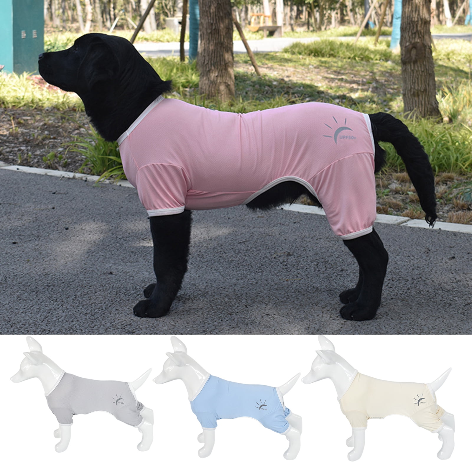 jiaroswwei Summer Dog Clothes Breathable Anti-UV Elastic Large Dog Sun ...