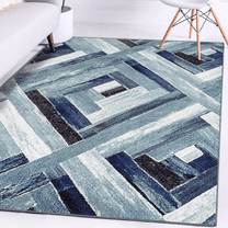 Luxe Weavers Modern Geometric Red 2x7 Area Rug, Non-Fading Abstract ...