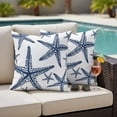 Coastal Starfish Outdoor Waterproof Throw Pillow Covers 16x16 Set of 2 ...