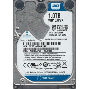 WD10JPVT-00A1YT0, DCM EBCVJCKB, Western Digital 1TB SATA 2.5 Hard Drive ...