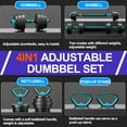 Adjustable Dumbbells, 45LBS 4-in-1 Portable Changeable Dumbbell ...