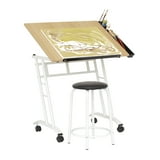 Studio Designs Steel Rolling Drawing Drafting Table with Stool Set ...