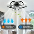 Surnie LED Ceiling Fan with Light, Remote, 6 Speeds, 3 Colors ...