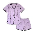 BOOMNY Womens 2 Peice Pajama Sets Short Sleeve Buttons Pjs Tops Shorts ...