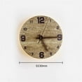 Creative Wabi Sabi Circular Marble Clock Travertine Decor Wall Light ...