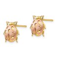 Primal Gold 14 Karat Two-tone Ladybug Post Earrings - Walmart.com