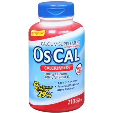 Os-Cal 500+D Caplets 210 Caplets - Walmart.com