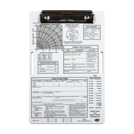 Kneeboard,Aluminum VFR/IFR Kneeboard with Metal Clip, Aluminium ...