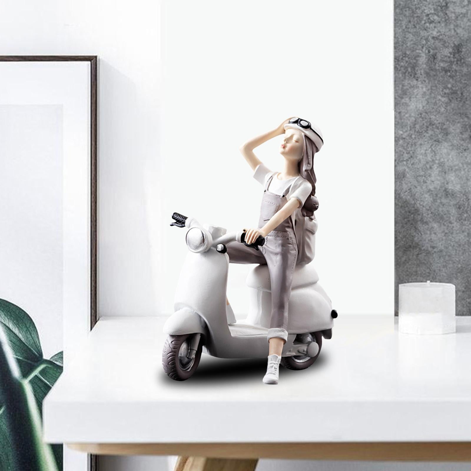 Resin Girl Statue Nordic Figurine Craft Ornament for Home Office ...