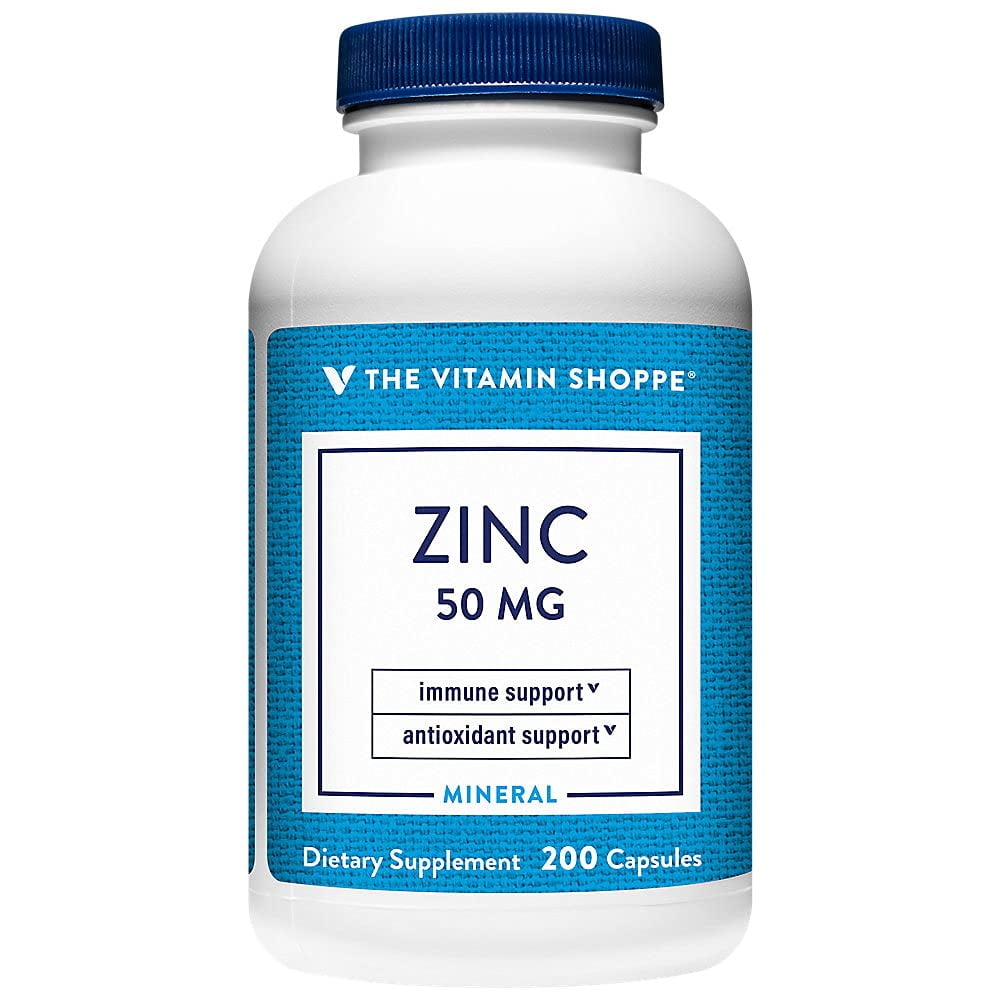 Suplemento The Vitamin Shoppe Zinc 50 mg 200 cápsulas | Bodega Aurrera ...