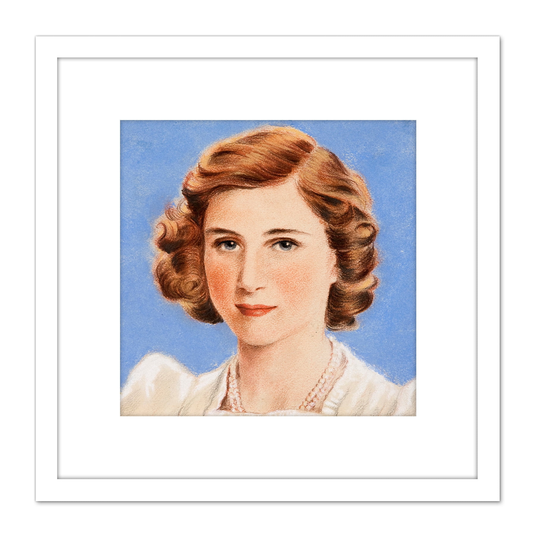 Timym Portrait UK Princess Margaret Painting 8X8 Inch Square Wooden ...