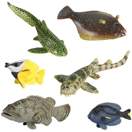 Heytea 5Pcs Miniature Fish Figurines Set Mini Sea Animals Models ...