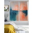 Abstract Ocean Orange Sunset Chiffon Sheer Curtains 72 Inches Long ...