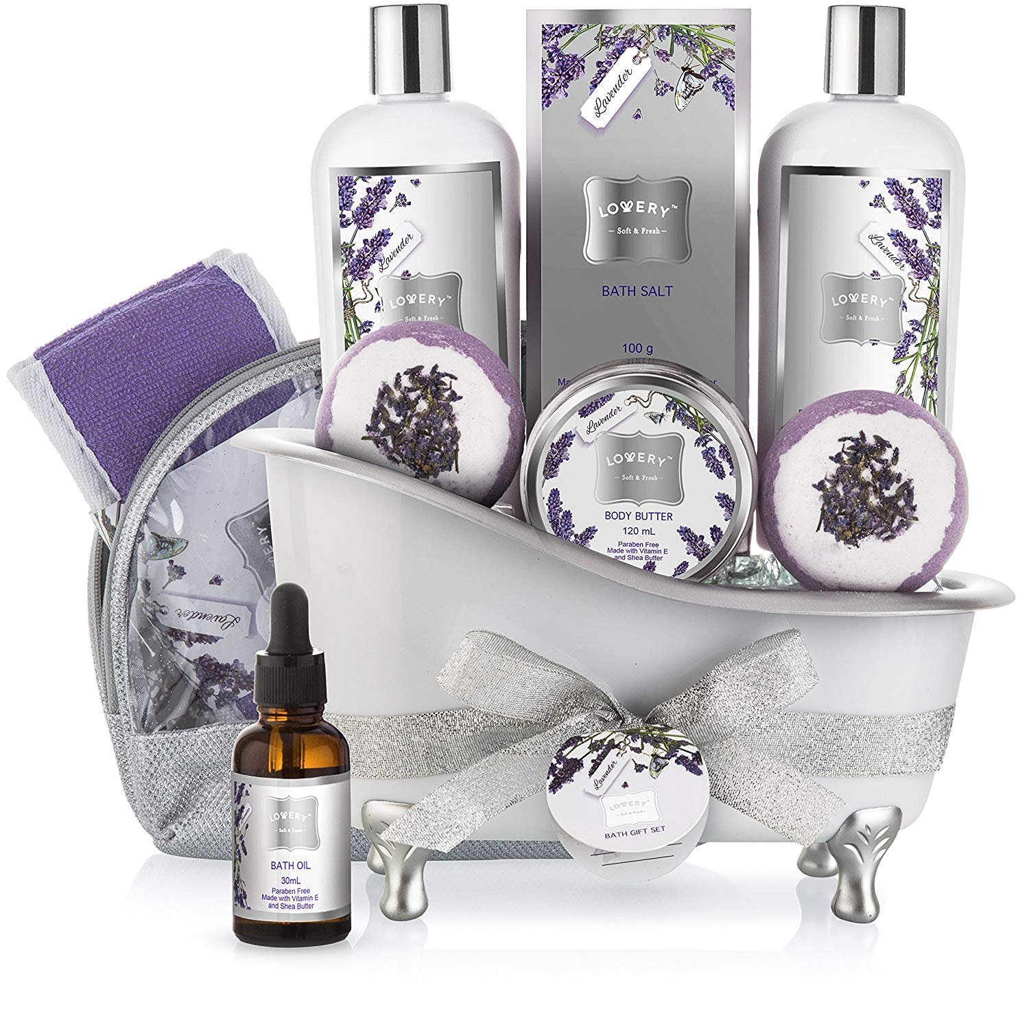 Bath Gift Basket Set For Women Relaxing At Home Spa Kit Scented With Bath Gift Basket Set For Women Relaxing At Home Spa Kit Scented With