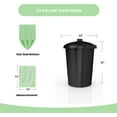 Biodegradable 33 Gallon Trash Bags, 100 Count, Green Eco Friendly ...