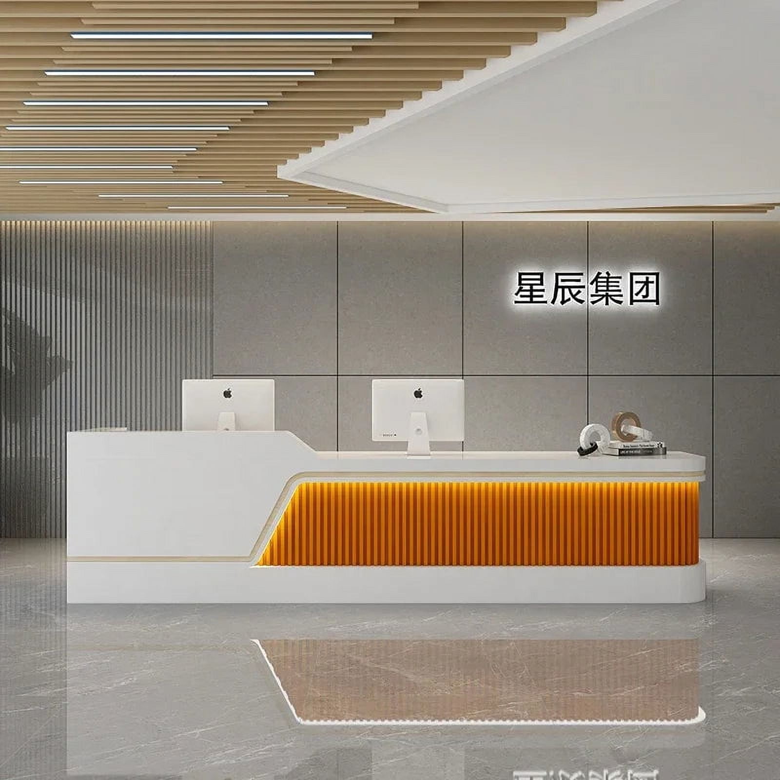 Front Computer Reception Desks Luxury Cashier Hospital Closet Reception ...