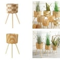 Rattans Indoor Plant Stand Handwoven Flowerpots Stool with Legs Floor ...
