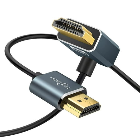Twozoh Flexible HDMI to HDMI Cable Up Ang 270° 2M / 6.6FT, Ultra Thin ...