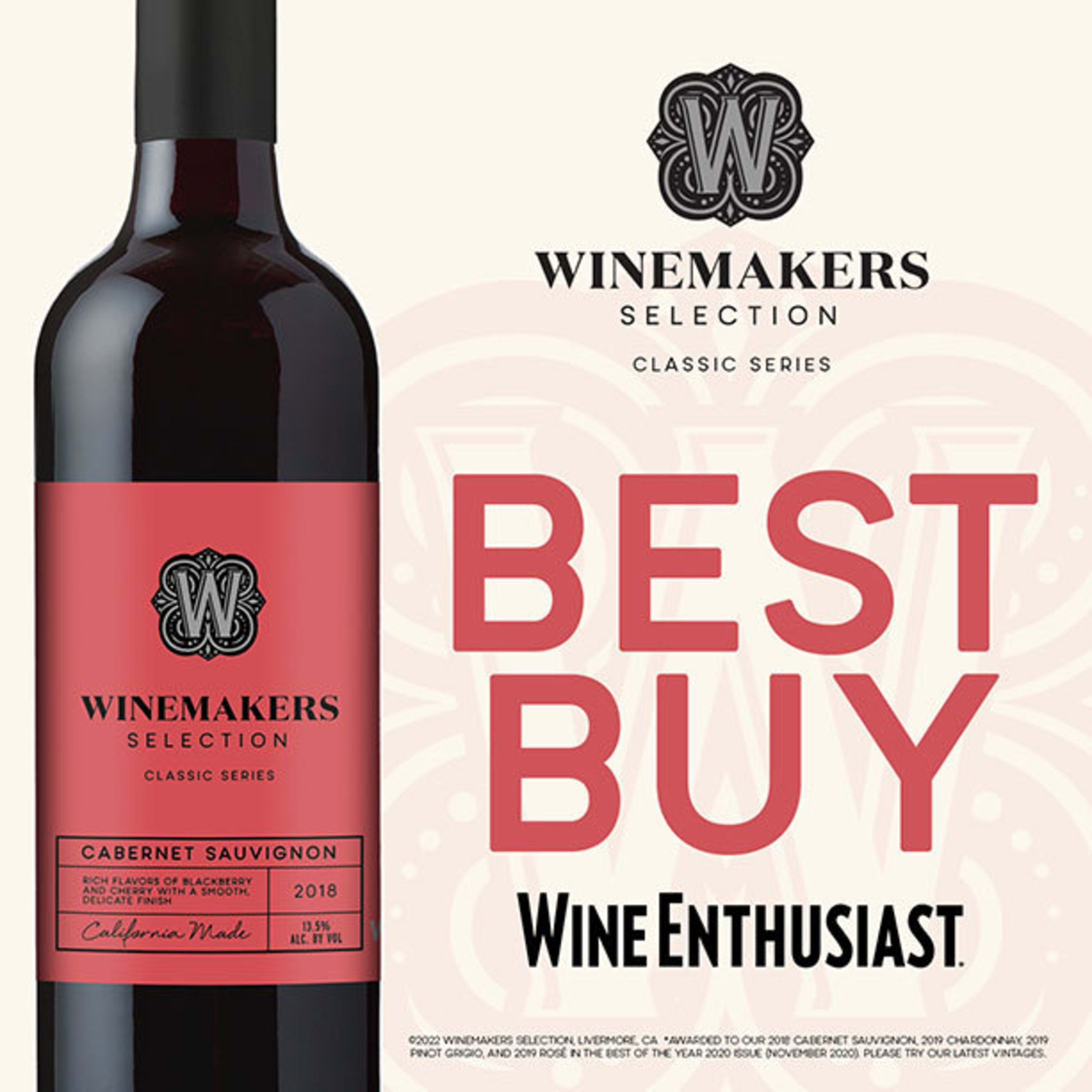 Winemakers Selection Cabernet Sauvignon Red Wine – 750ml, 2018