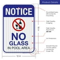 No Glass in Pool Area Sign, Pool Sign, - Walmart.com