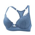 Women's Lace Racerback Front Closure Bra, Underwire Support Push Up T ...