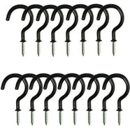 50pcs Cup Hooks Screw-in Wall 1/2 Inch Metal Thread Square Hooks Great ...
