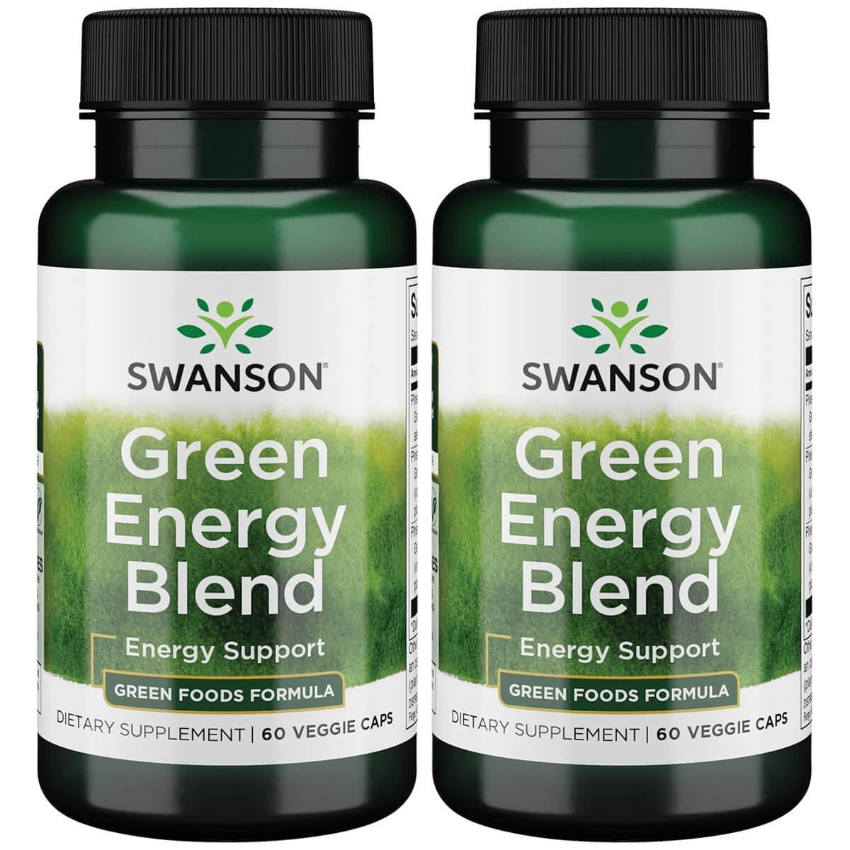 Swanson Green Energy Blend 60 Veg Caps 2 Pack - Walmart.com