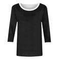 cfhntfmh Women's Casual 3/4 Sleeve T-Shirts Round Neck Cute Tunic Tops ...