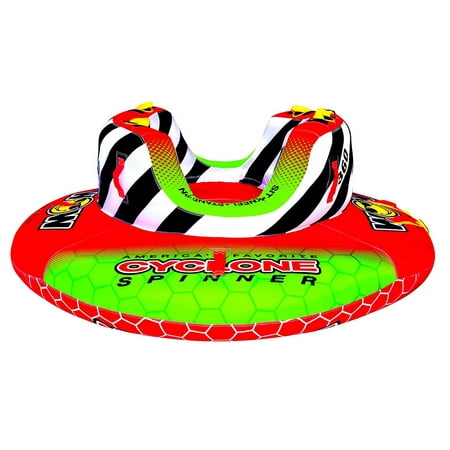 WOW Watersports 2-Person Cyclone Spinner Towable Rotating Boating Tube ...