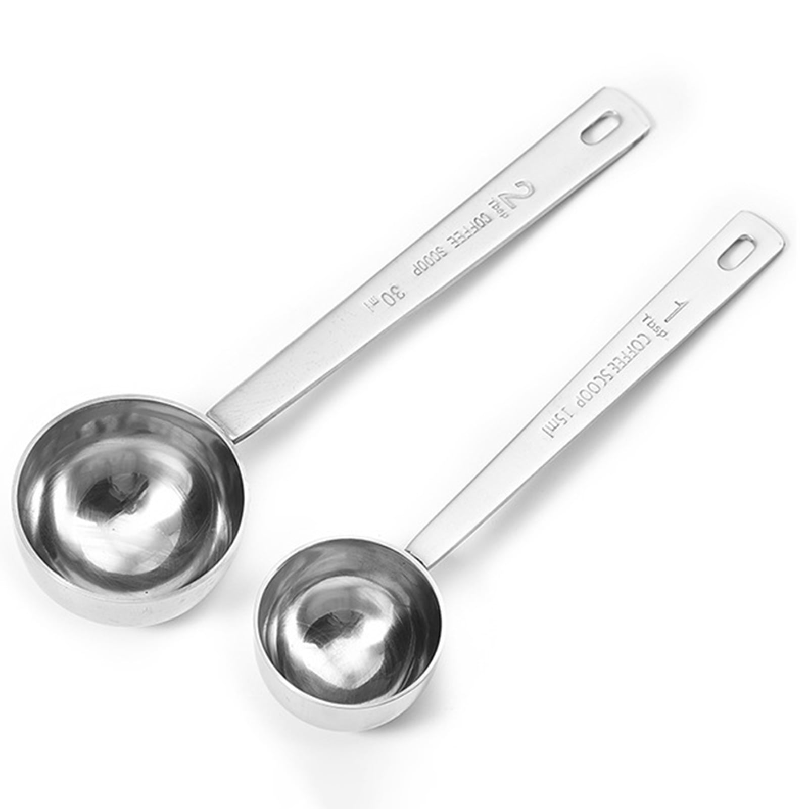 2Pcs 15ML+30ML Coffee Scoop,Stainless Steel Tablespoon, Long Handle ...