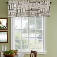 2 Pack Linear Maze Valance for Window Modern Abstract Art Architectural ...