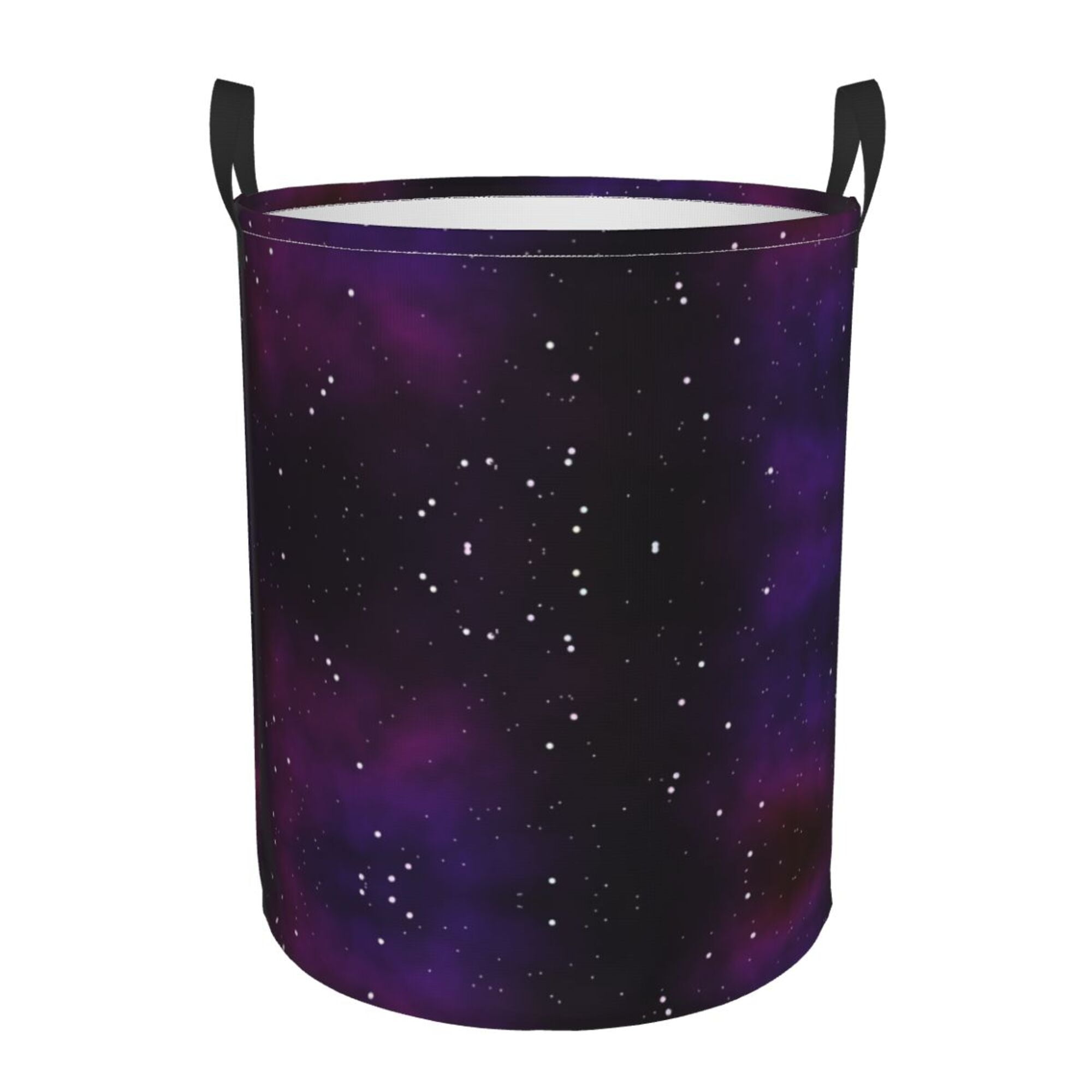 XMXY Round Laundry Basket Organizer, Purple Stars Waterproof ...