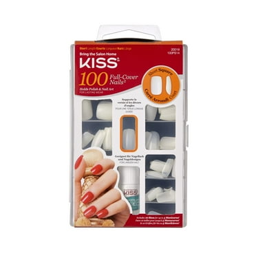 KISS - 100 NAILS WHITE TIP - Walmart.com