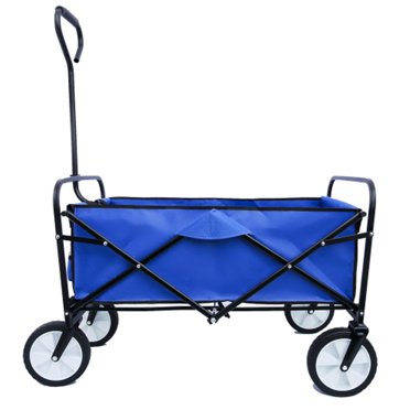 Seina Collapsible Beach Sand Cruiser with Large Wheels, Folding Wagon ...
