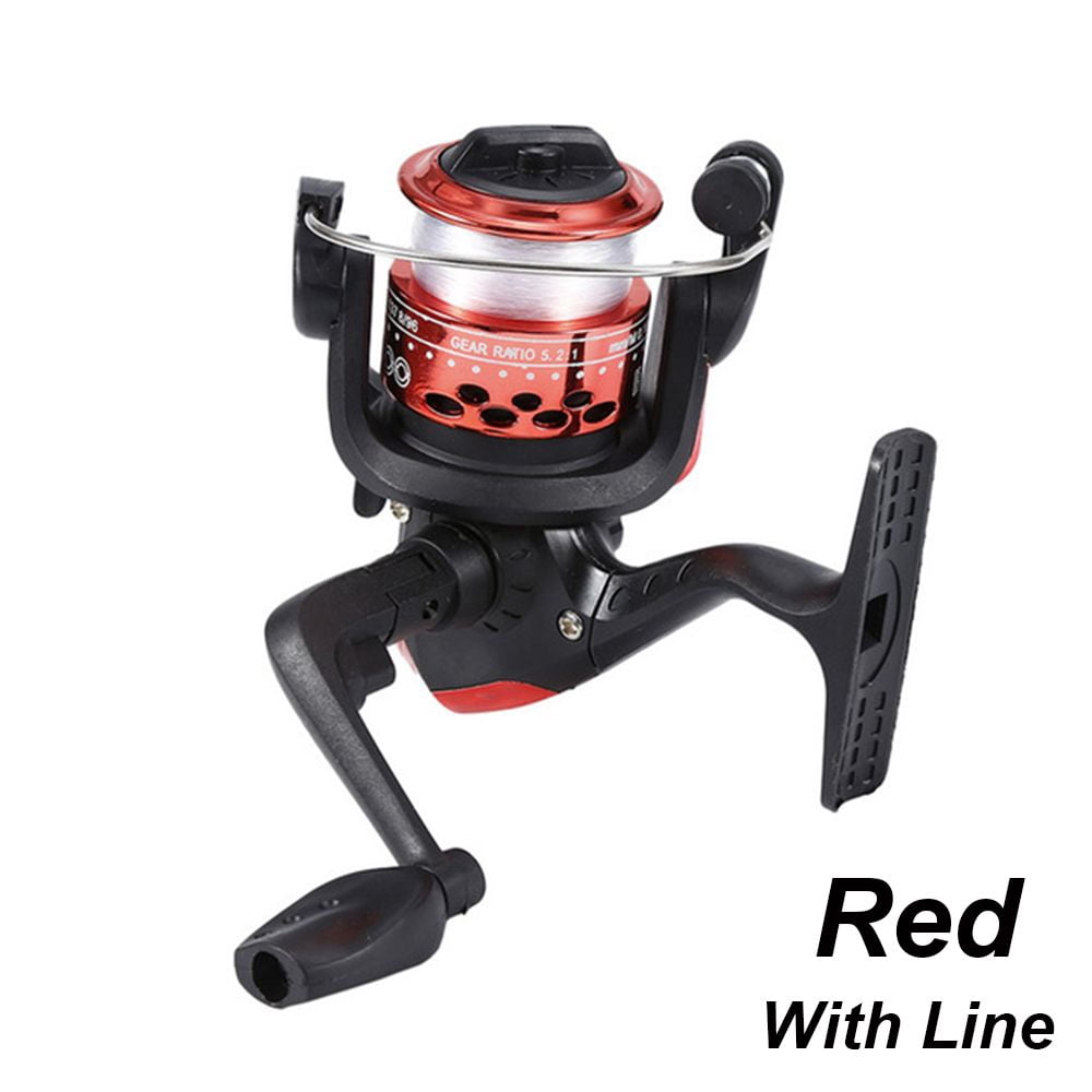 New Outdoor Sport Metal Fish Bait Round Mini Micro Spinning Fishing ...