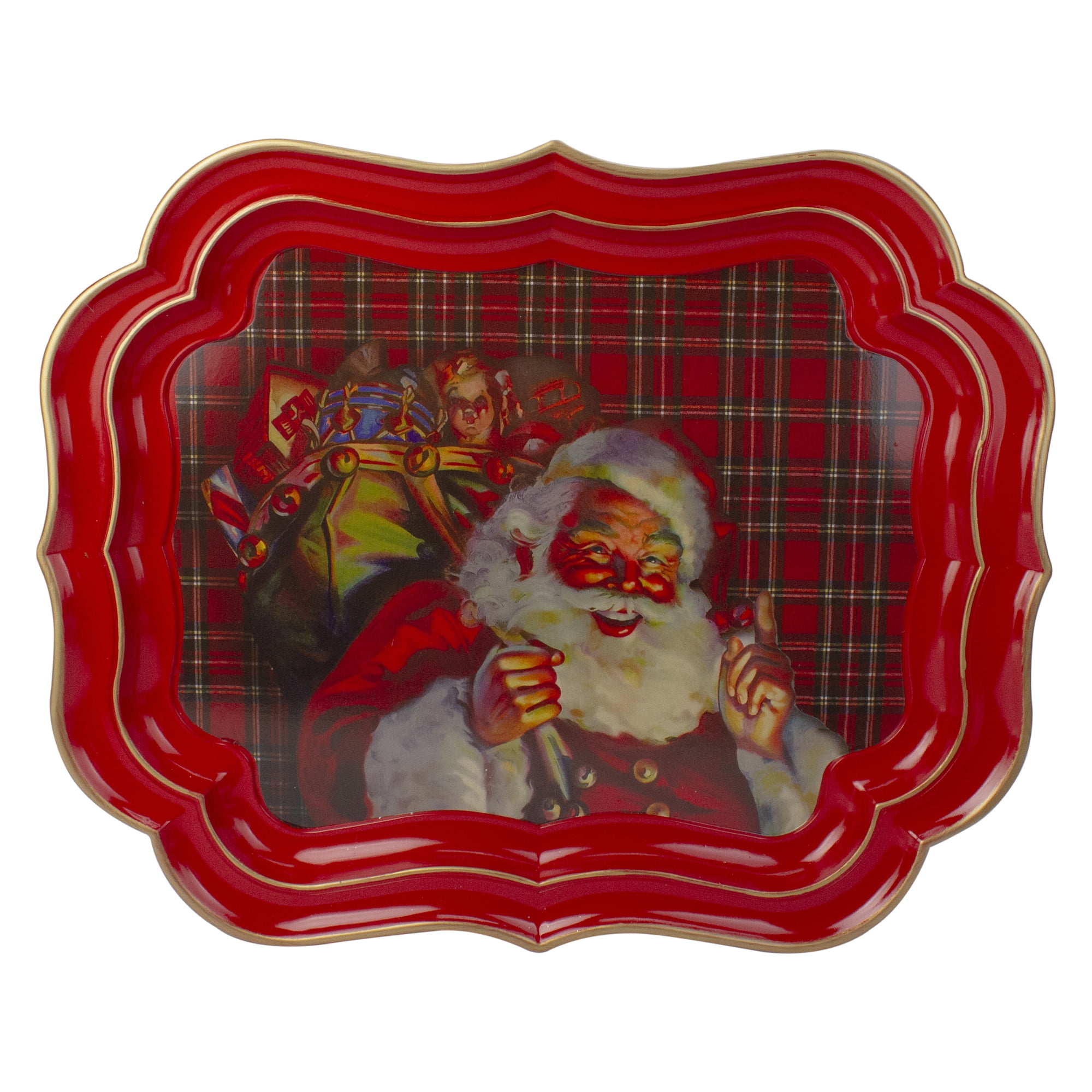 Home & Living Kitchen & Dining Vintage Christmas Tree Plastic Serving ...