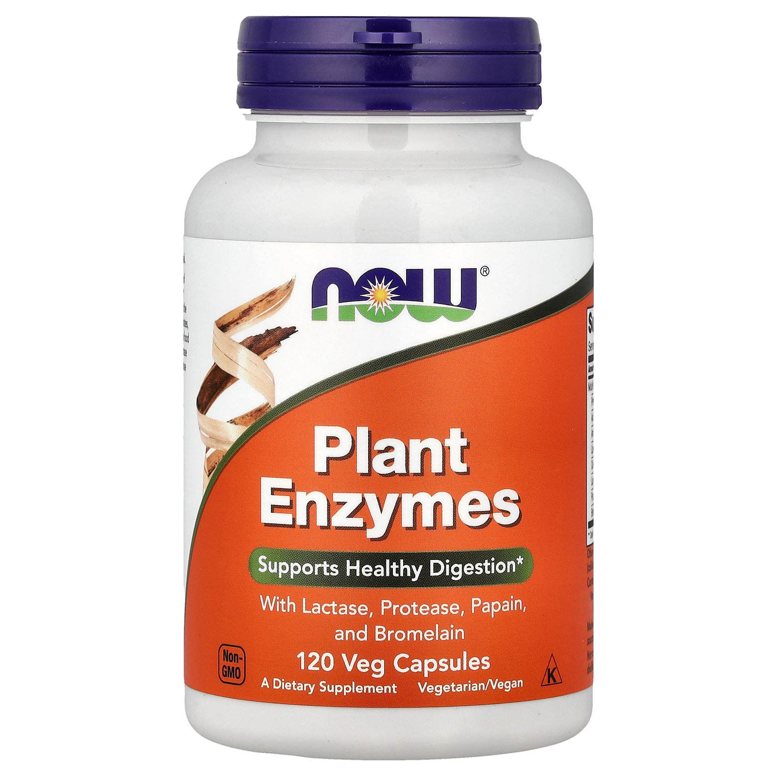 (2 pack) NOW Foods Plant Enzymes 120 Veg Caps - Walmart.com