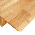 Noble House 47.24" Solid Wood and Faux Rattan Tea Table, Rubberwood ...