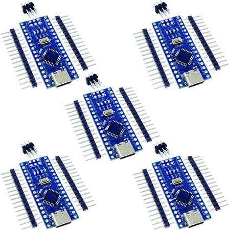 5 x CANADUINO® Nano V3 Module Atmega328P + CH340 with USB-C Port (Compatible with Arduino ...