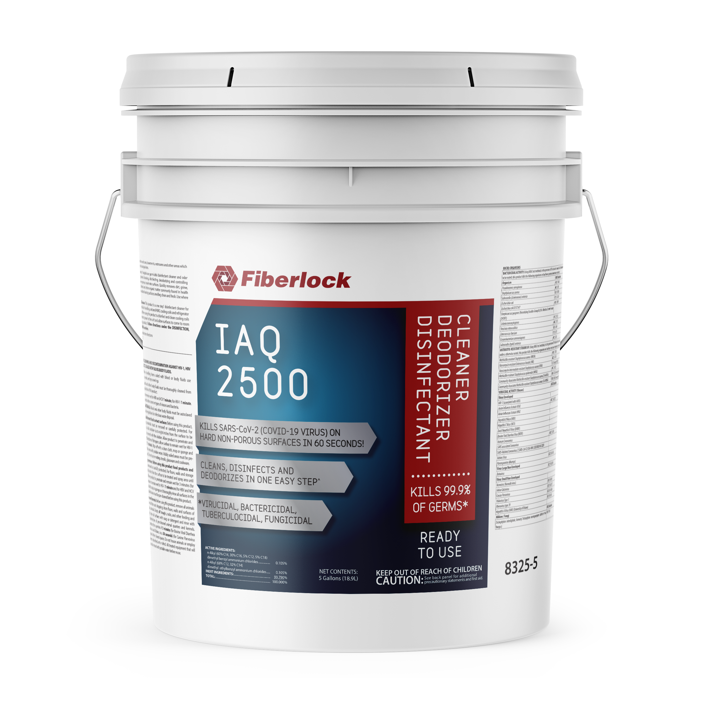 Buy FIberlock IAQ 2500 5 Gallon: Multipurpose Disinfectant & Cleaner ...