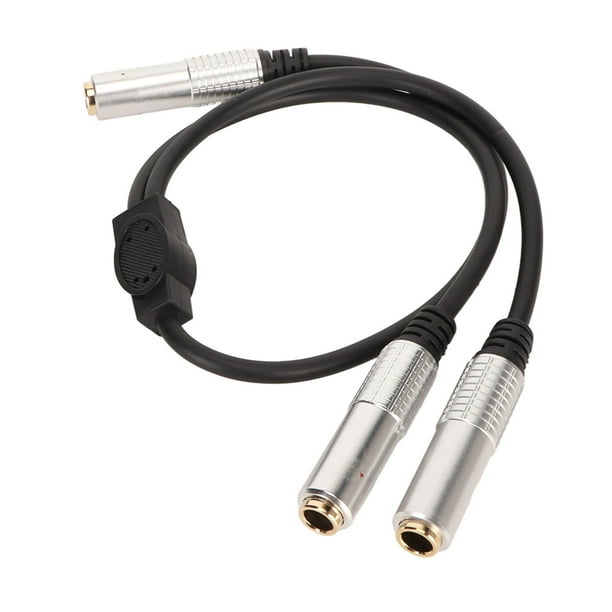 6.35mm To Dual 6.35mm Cable, Clear Female To Female Stereo Splitter Y ...
