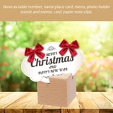 HOMEMAXS 4 Pcs Table Stands for Display Business Card Solid Wood Dining ...