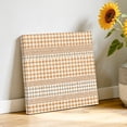 Brown Striped Plaid Canvas Wall Art for Living Room, Farmhouse Country ...