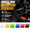 6PCS Car Sticker Reflective Wheel Hub Decals Resistant Cover Accessory ...