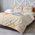 4 Piece Duvet Cover Set Full, Watercolor Coffee Cup Color Block Soft ...