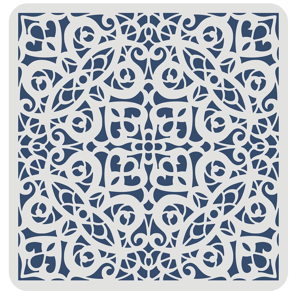 1pc Ornate Floral Stencil 30x30cm Lace stencil Templete Plastic Mandala ...