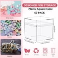 50-piece set 222-inch transparent acrylic plastic boxes with lids ...
