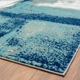 Luxe Weavers 8x10 Abstract Brushstrokes Light Blue Area Rug, Soft ...