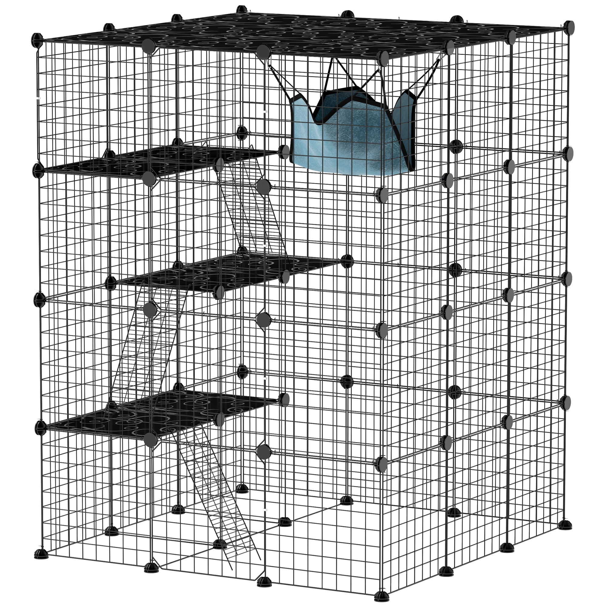Click here for Pawhut Cat Cage Indoor  4 Tier Diy Catio For 1-3 C... prices